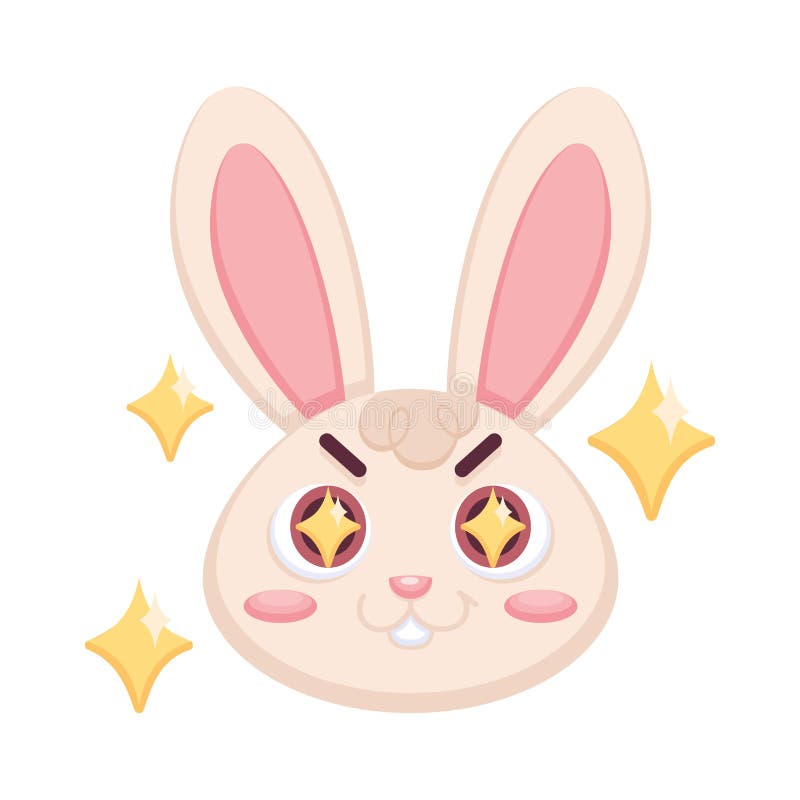 Isolated Happy Rabbit Cartoon Avatar Vector Stock Vector - Illustration ...