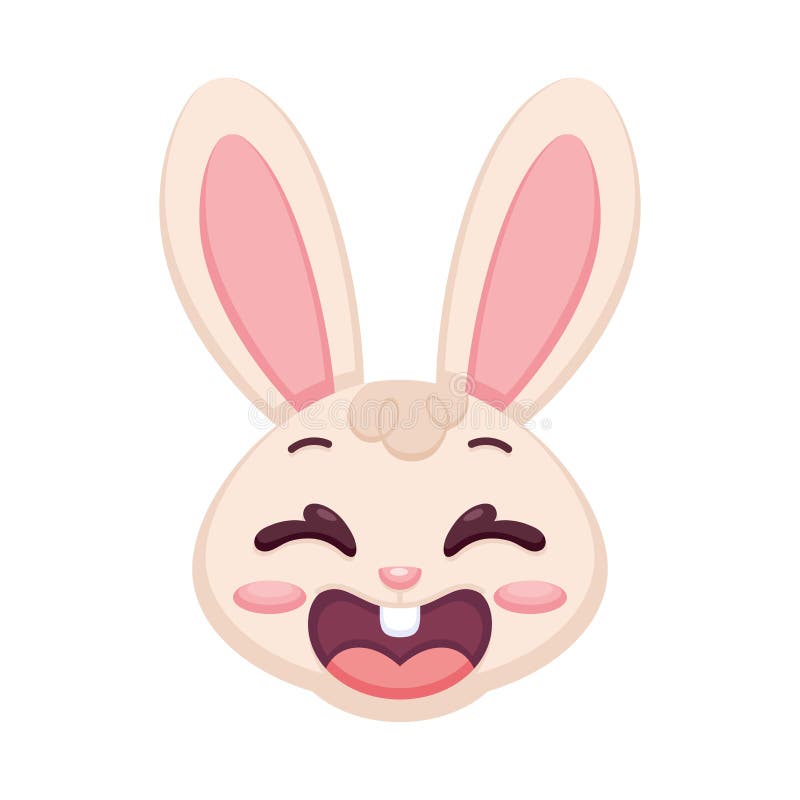 Isolated Happy Rabbit Cartoon Avatar Vector Stock Vector - Illustration ...