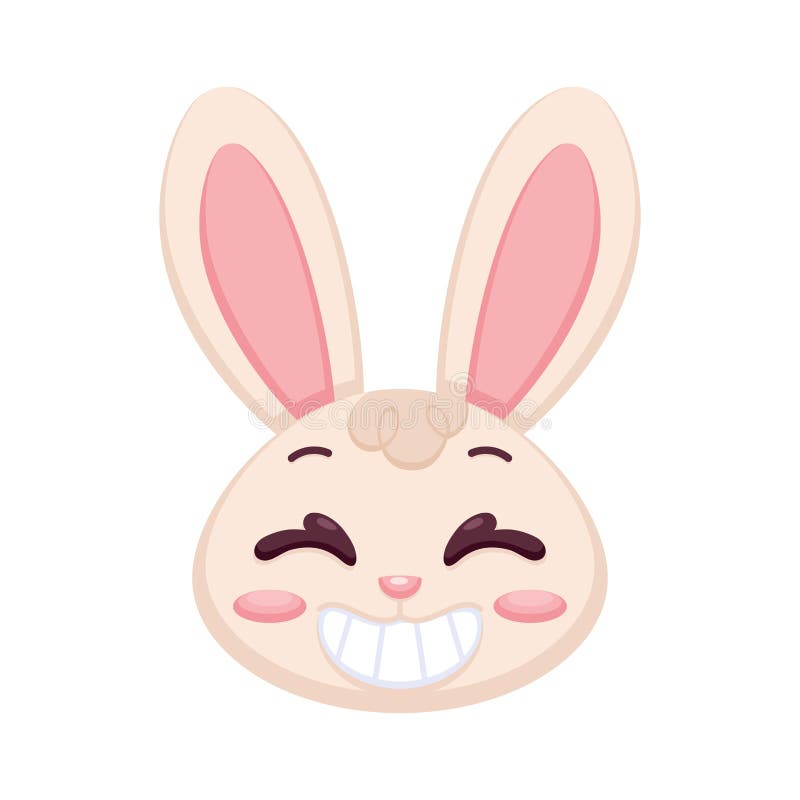 Isolated Happy Rabbit Cartoon Avatar Vector Stock Vector - Illustration ...