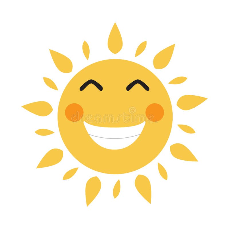 Isolated happy sun stock vector. Illustration of outdoor - 137983940