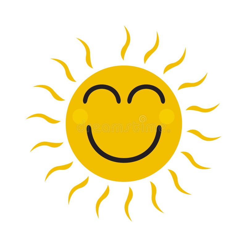 Isolated happy sun stock vector. Illustration of light - 137984115