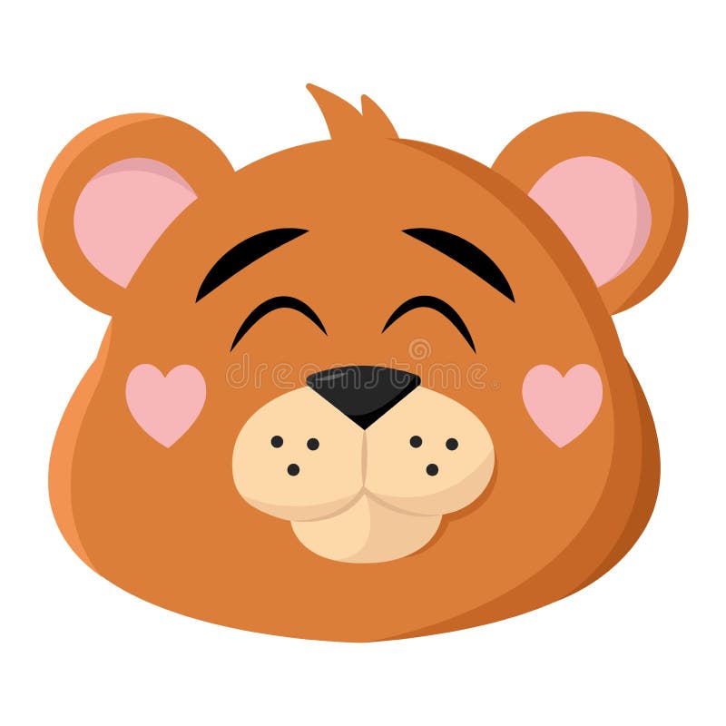 Isolated Happy Teddy Bear Avatar Vector Stock Vector - Illustration of ...