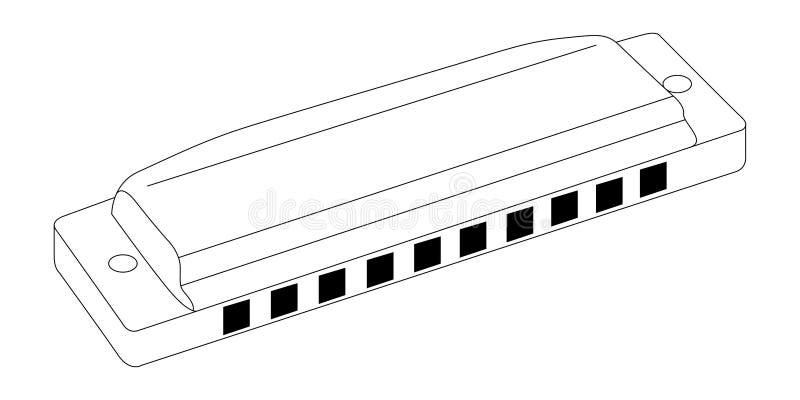 Harmonica Coloring Page Coloring Pages