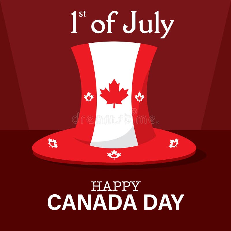 Isolated Hat with the Flag of Canada Happy Canada Day Vector Stock ...