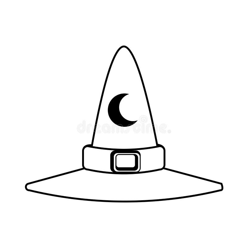 Isolated Hat Magician Draw Hallowen Vector Illustration Stock Vector ...