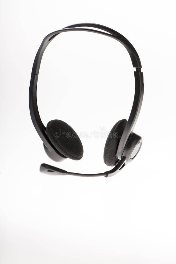 Isolated Head Setts with Cable Stock Image - Image of phone, telephone ...