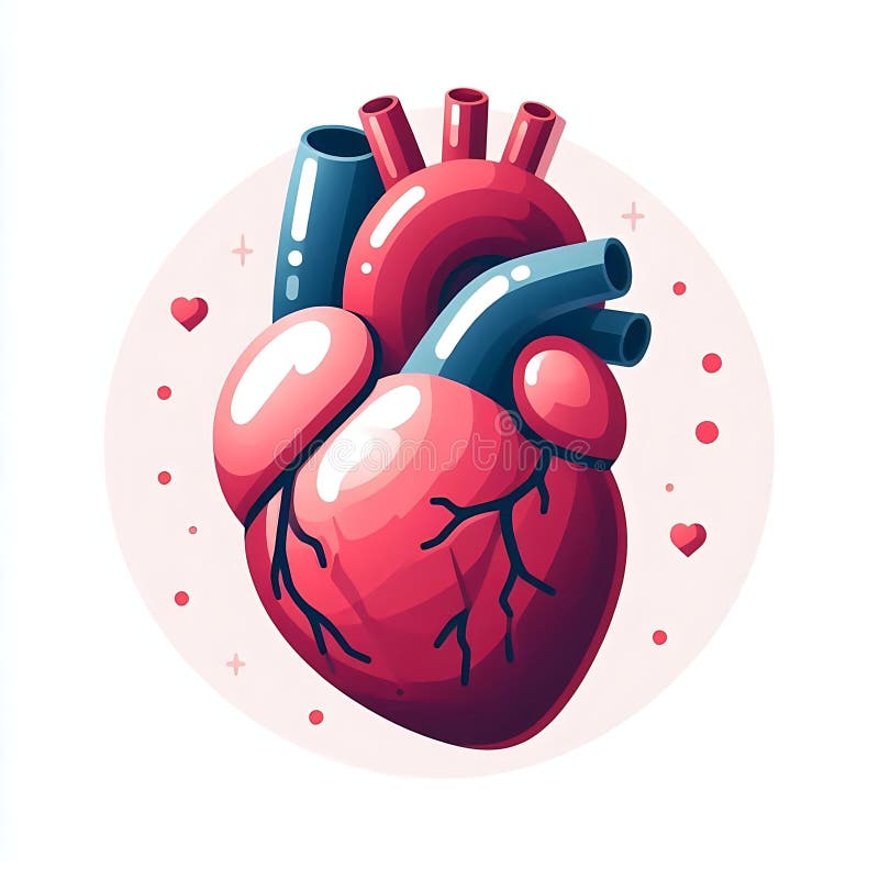 Isolated Heart Illustration – Flat Style Isolated on White Background ...