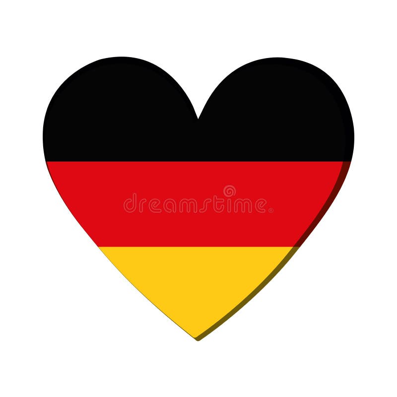 Isolated Heart Shape with the Flag of Germany Vector Stock Vector ...