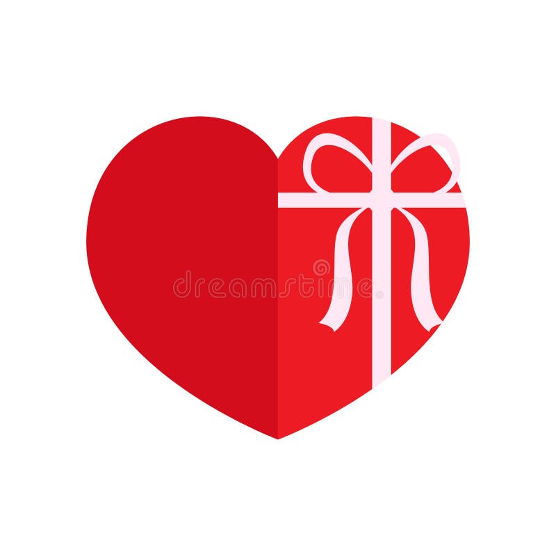 Heart as a present stock vector. Illustration of vector - 33862235