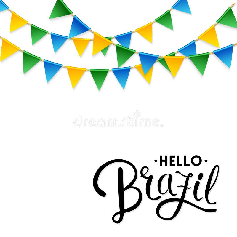 Hello Brazil - Welcome To Rio De Janeiro Stock Vector - Illustration of ...