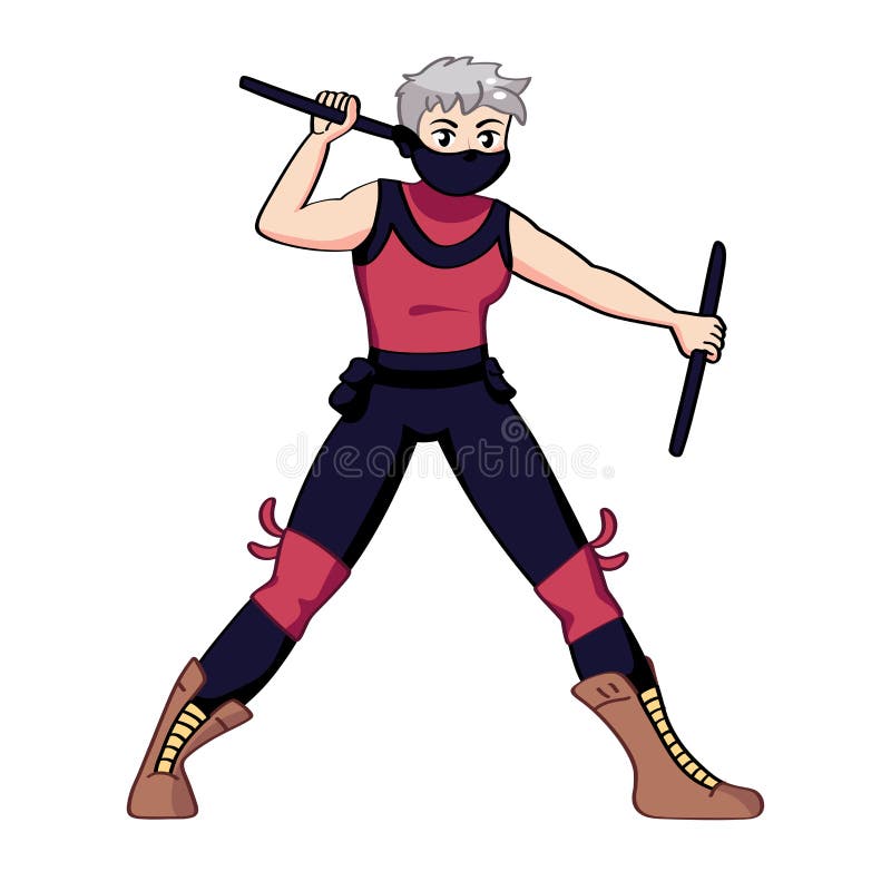 Isolated heroe red manga stock vector. Illustration of radial - 197263900