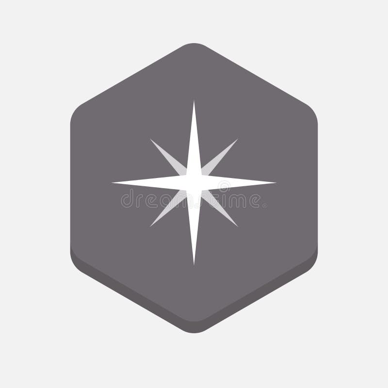 Isolated Hexagonal Signal with a Sparkle Stock Illustration ...