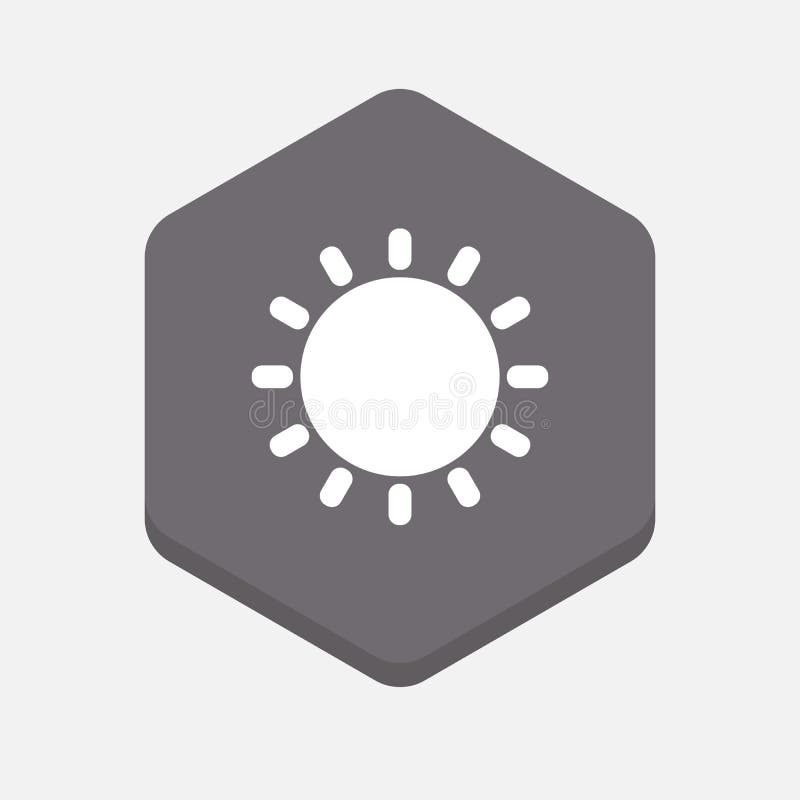 Isolated Hexagonal Signal with a Sun Stock Illustration - Illustration ...