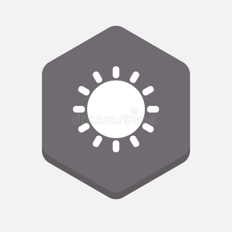 Isolated Hexagonal Signal with a Sun Stock Illustration - Illustration ...