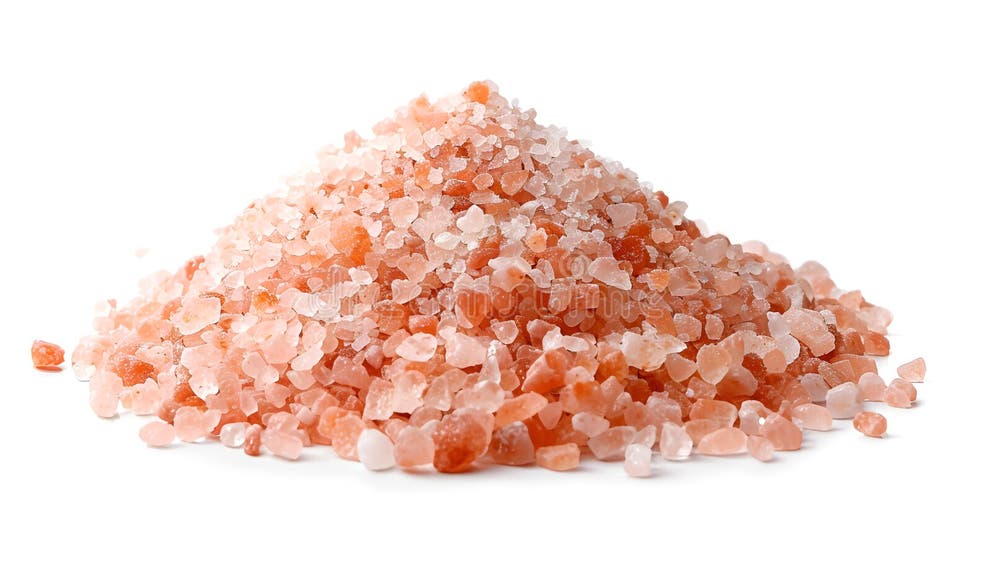 Isolated Himalayan Pink Salt Heap Stock Image - Image of ocean, organic ...