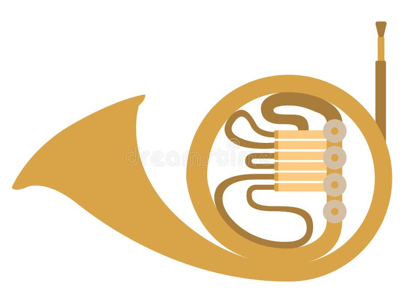 Isolated horn instrument stock vector. Illustration of music - 99535659