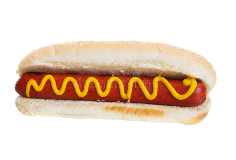 Isolated hot dog stock image. Image of meat, sausage, barbie - 9329783