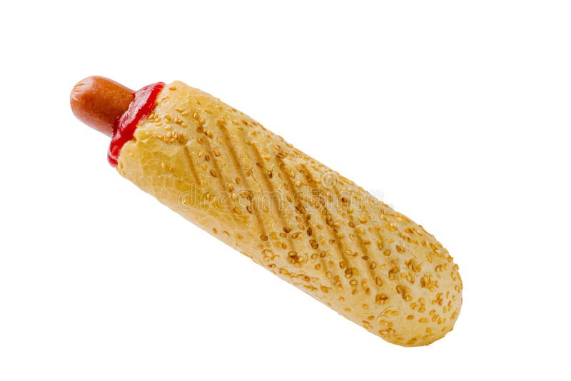 Isolated hot dog stock image. Image of garnished, cuisine - 259632883