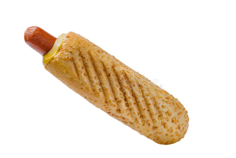 Isolated hot dog stock photo. Image of frankfurter, smoked - 259632884