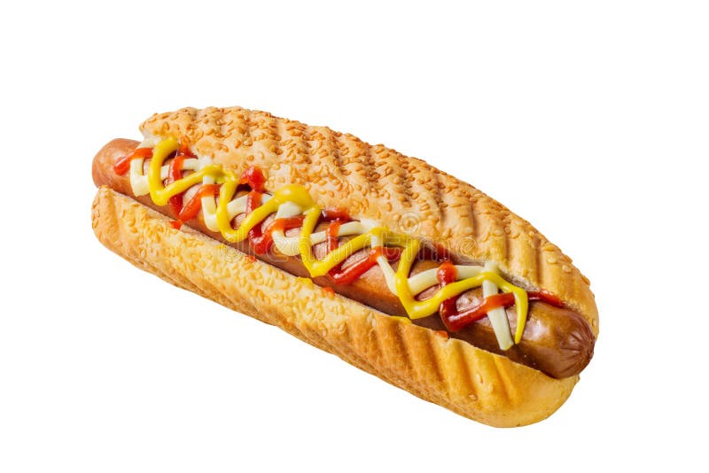 Isolated hot dog stock image. Image of wiener, street - 259632901