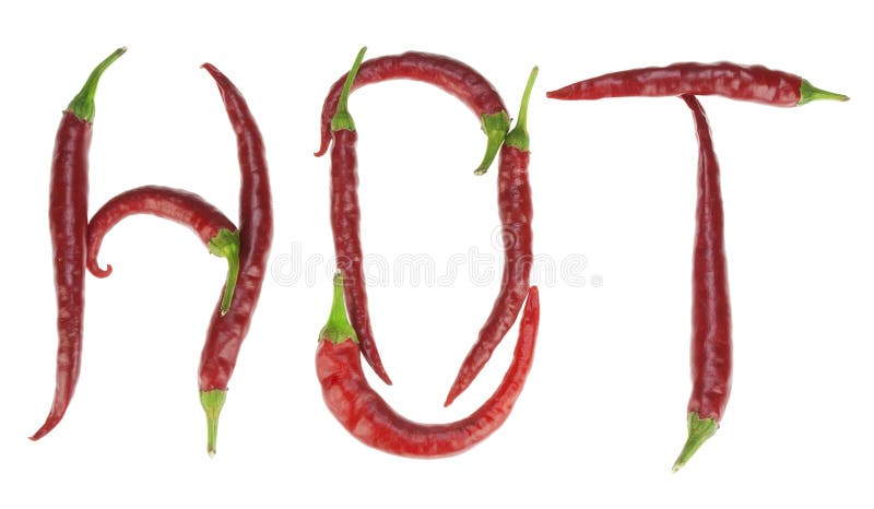Isolated HOT word stock image. Image of capsicum, ripe - 21854119