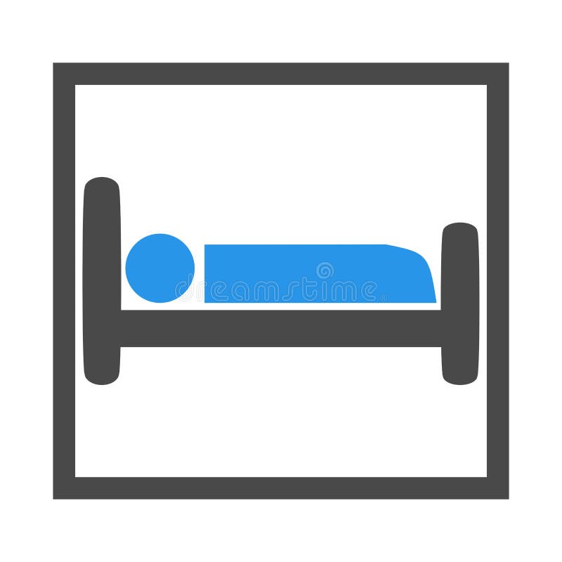 Hotel Bed Icon in Circle stock illustration. Illustration of simple ...