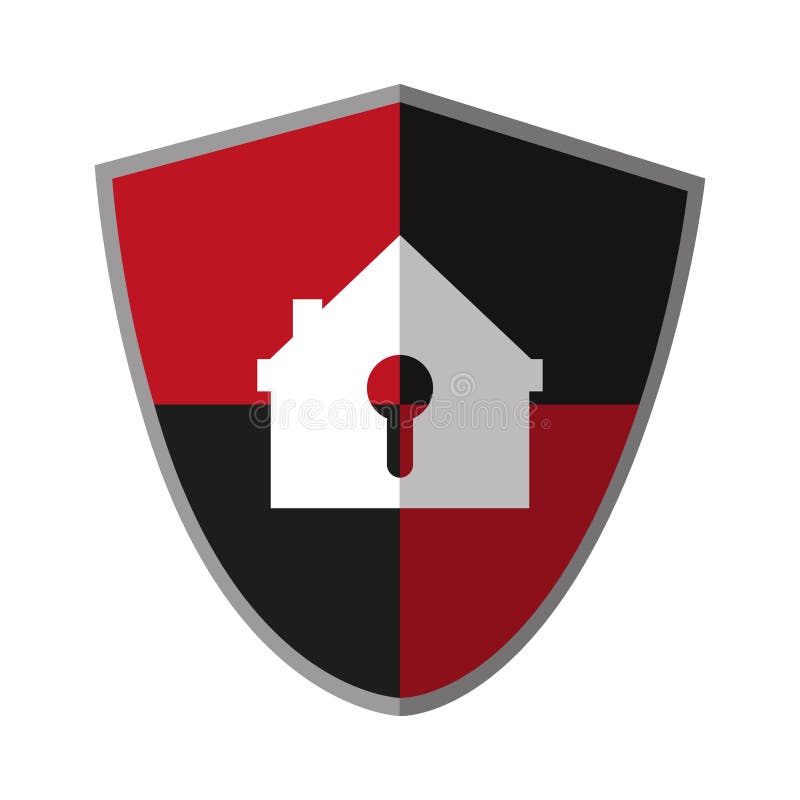 Isolated House Inside Shield Design Stock Vector - Illustration of ...