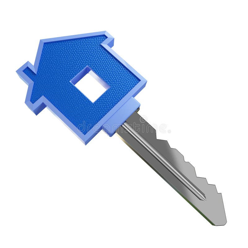 Isolated house key stock illustration. Illustration of exterior - 5330448