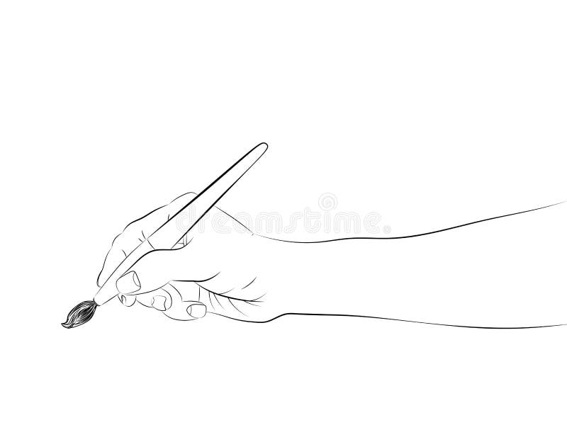 Hand Side View Drawing