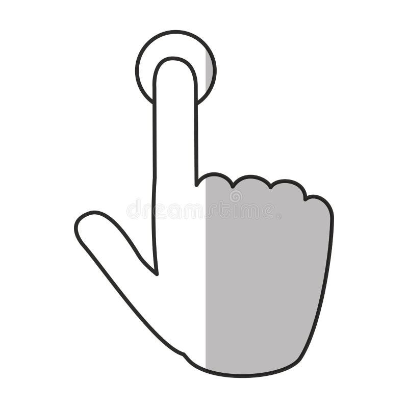 Isolated Human Hand Touch Design Stock Vector - Illustration of gesture ...