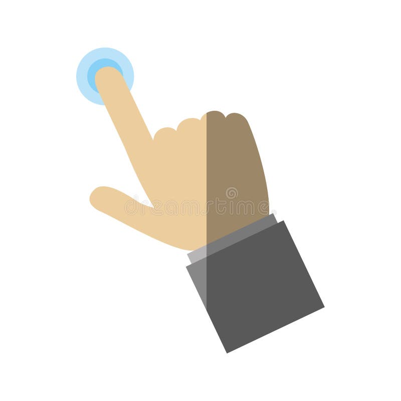 Isolated Human Hand Touch Design Stock Vector - Illustration of vector ...