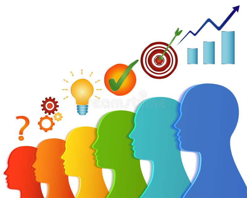 Isolated Human Head Problem Analysis Solution Concept. Head Series with ...