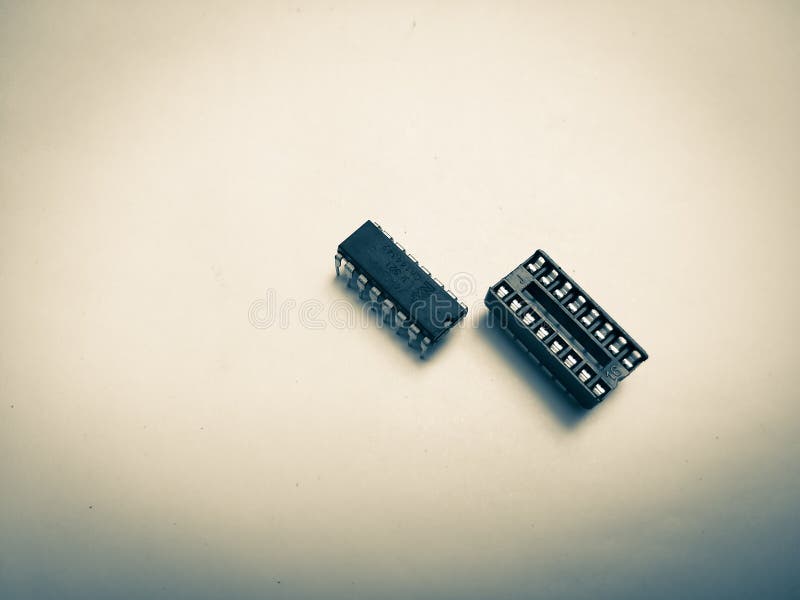 Isolated IC Chip and Socket Stock Image - Image of label, signage ...