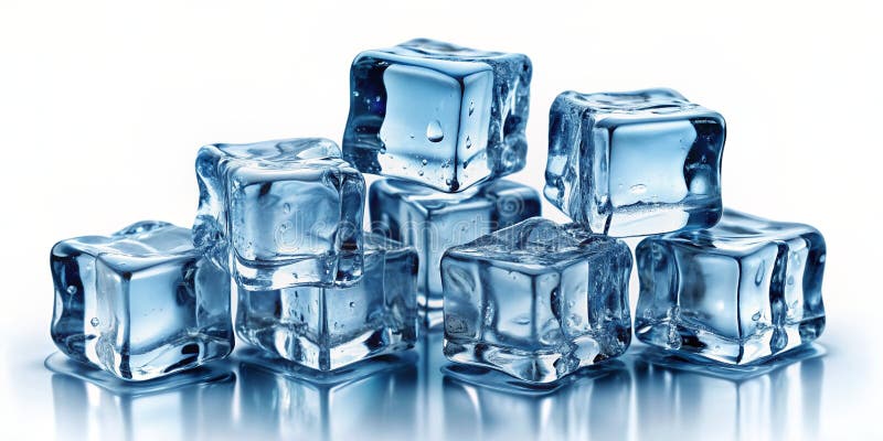 Isolated Icecubes Blocks of Ice in Cubes Creative AI Stock Illustration ...