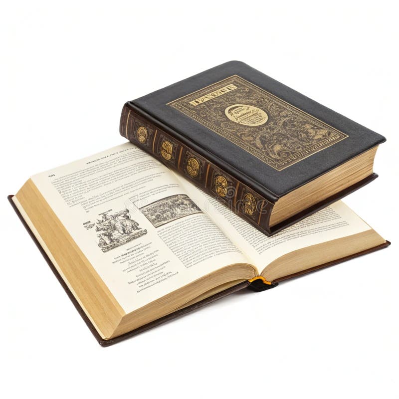 Encyclopedia on White Background Stock Illustration - Illustration of ...