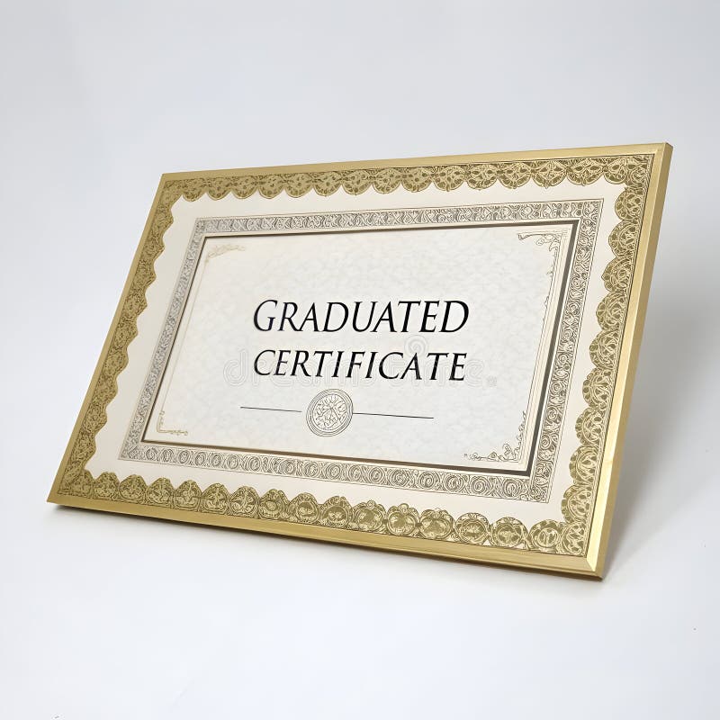 Graduated Certificate Icon stock illustration. Illustration of level ...
