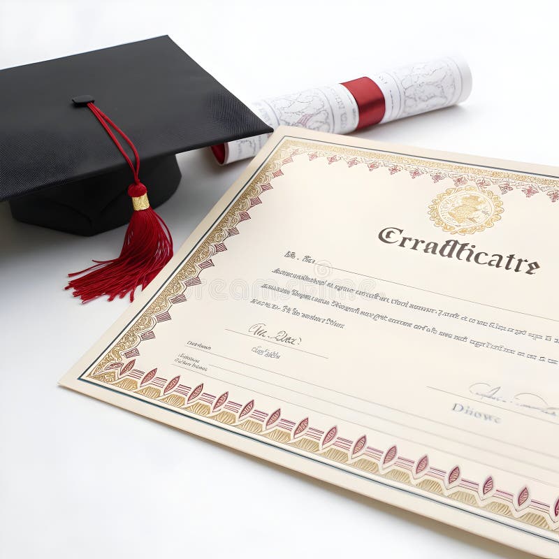 Graduated Certificate Icon stock illustration. Illustration of ...