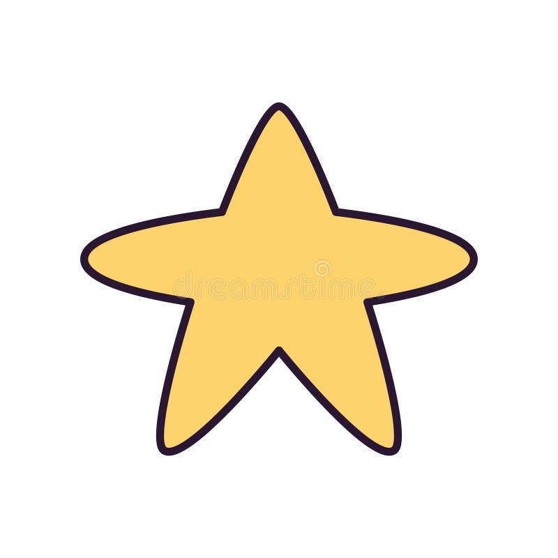 Isolated icon of a star stock vector. Illustration of design - 205545227