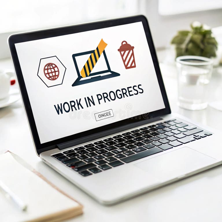 Work in Progress Icon stock illustration. Illustration of ...