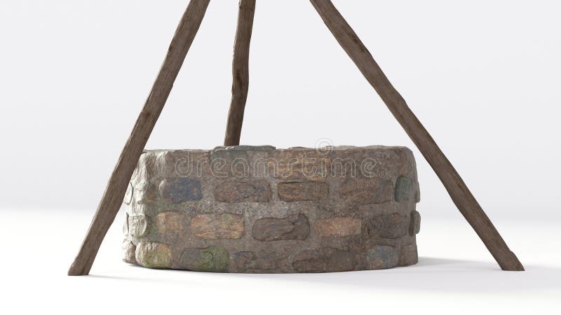 Isolated Illustration of an Ancient and Magical Wishing Well Stock ...