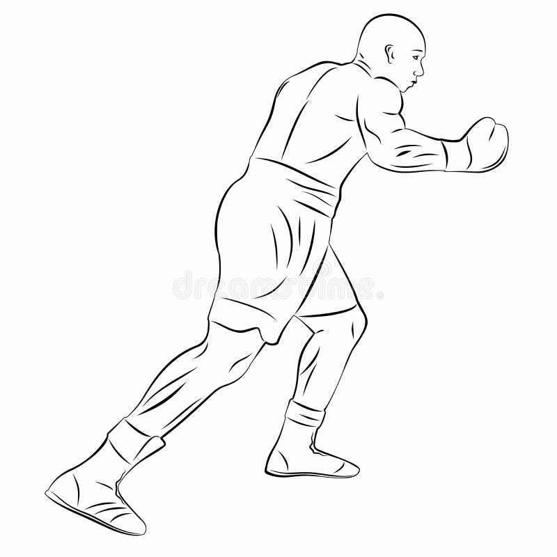 Illustration of a Boxer, Vector Draw Stock Vector - Illustration of ...