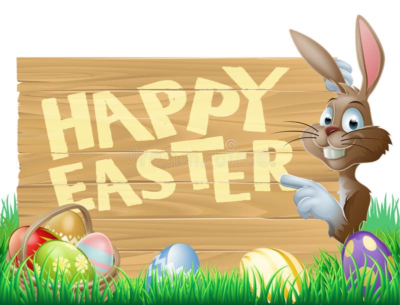 Happy Easter Sign stock vector. Illustration of grass - 29518833
