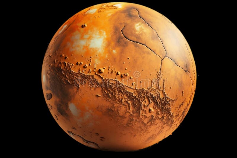 Isolated Illustration of Mars Planet on a Transparent Background ...