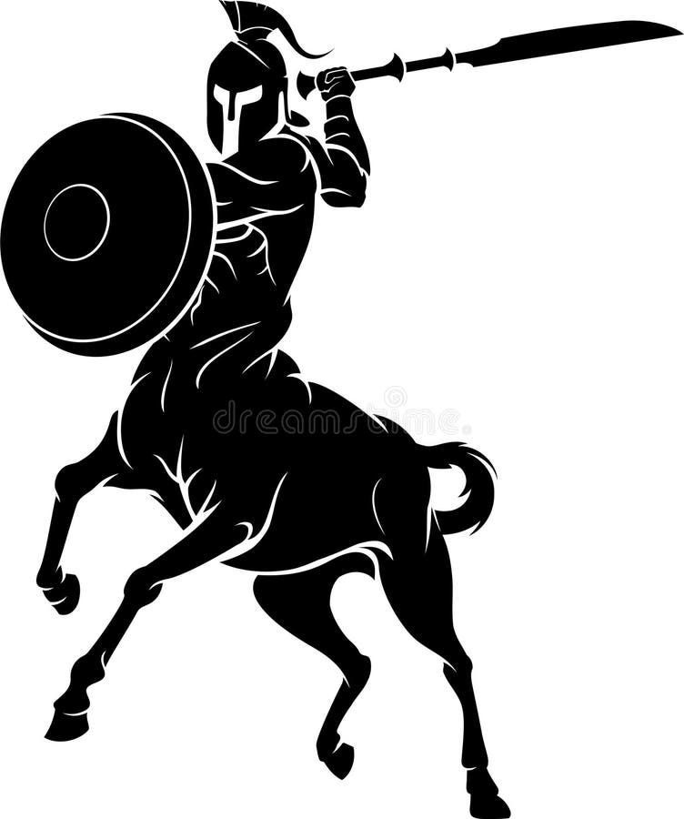 Centauro Black Colour Clipart