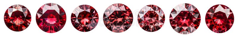 Isolated Illustration of Red Circle Ruby Gem Crystal. Generative AI ...