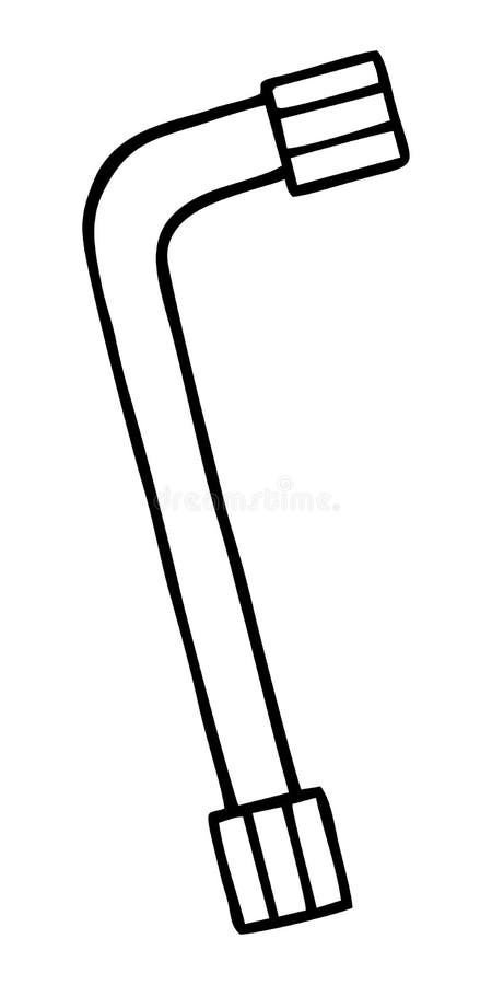 Socket Wrench Isolated On White Stock Vector - Illustration of ...