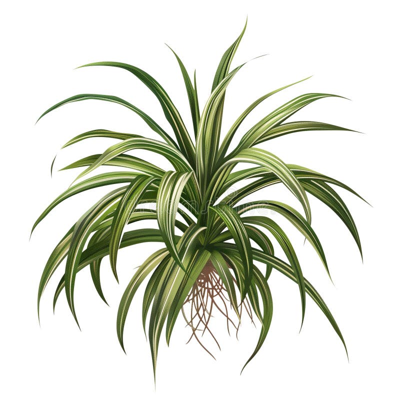 Isolated Illustration of a Spider Plant Stock Photo - Image of ...