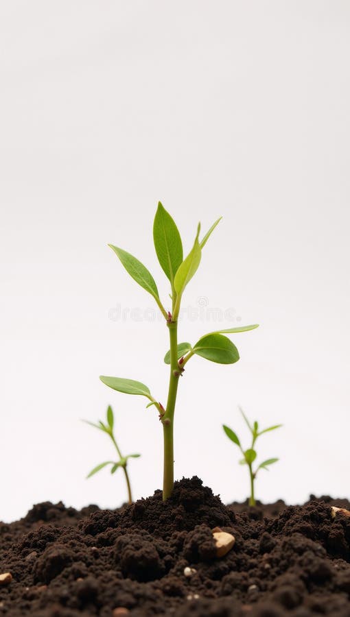 Isolated Illustration of a Tree Sprouting from the Earth Created with ...
