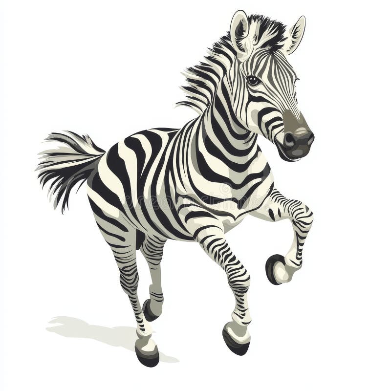 A zebra running stock image. Image of black, white, east - 245447875