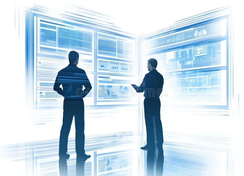 Isolated Illustrations of Project Management Software in a Modern ...